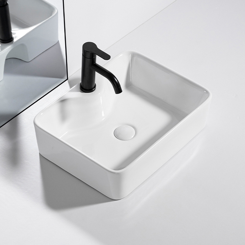 Sanitary Ware Ceramic Hand Art Wash Basin Bathroom Sink Rectangular ...